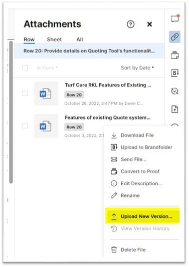 How To Upload Multiple Versions of a Document in Smartsheet